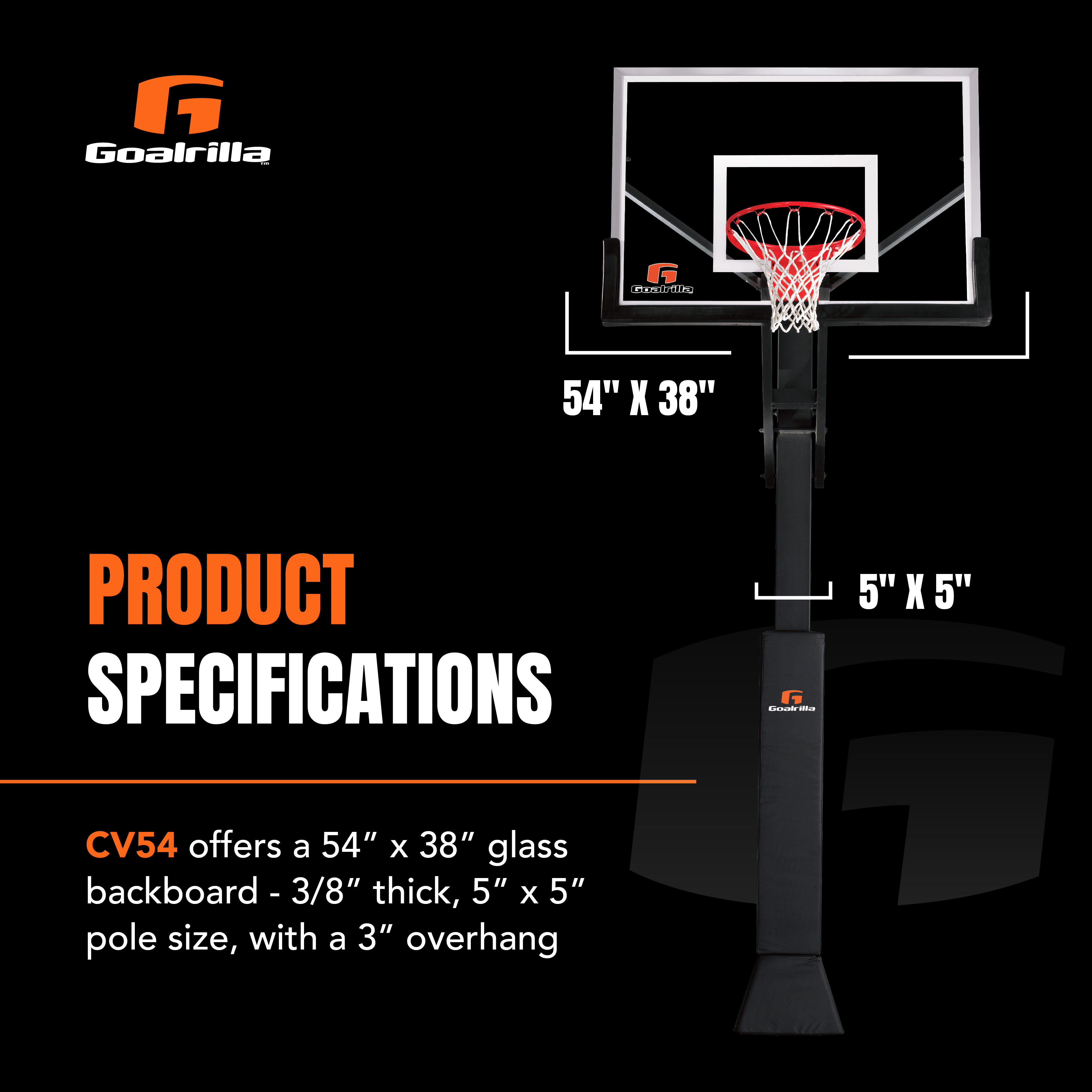 CV60 In-Ground Basketball Hoop - 60 Inch Basketball Hoop – Goalrilla